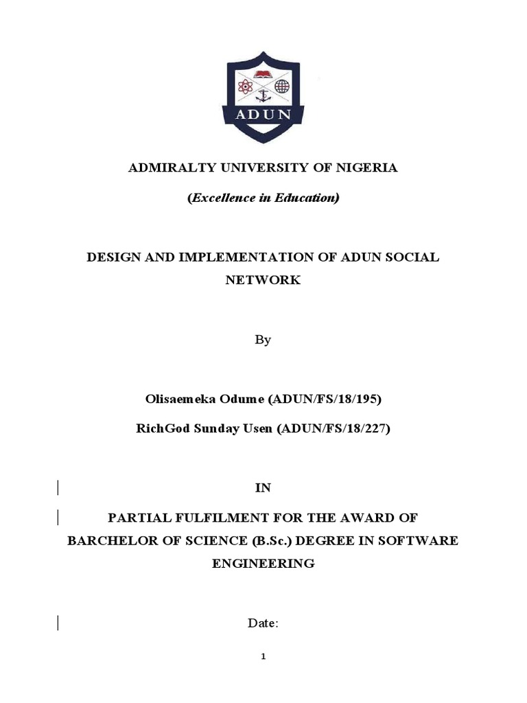 Final Year Project Chapter One | PDF | Internet | Media (Communication)