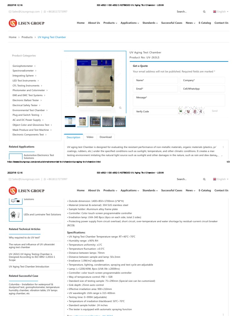 Iso 4892 3 | PDF | Ultraviolet | Electrical Engineering