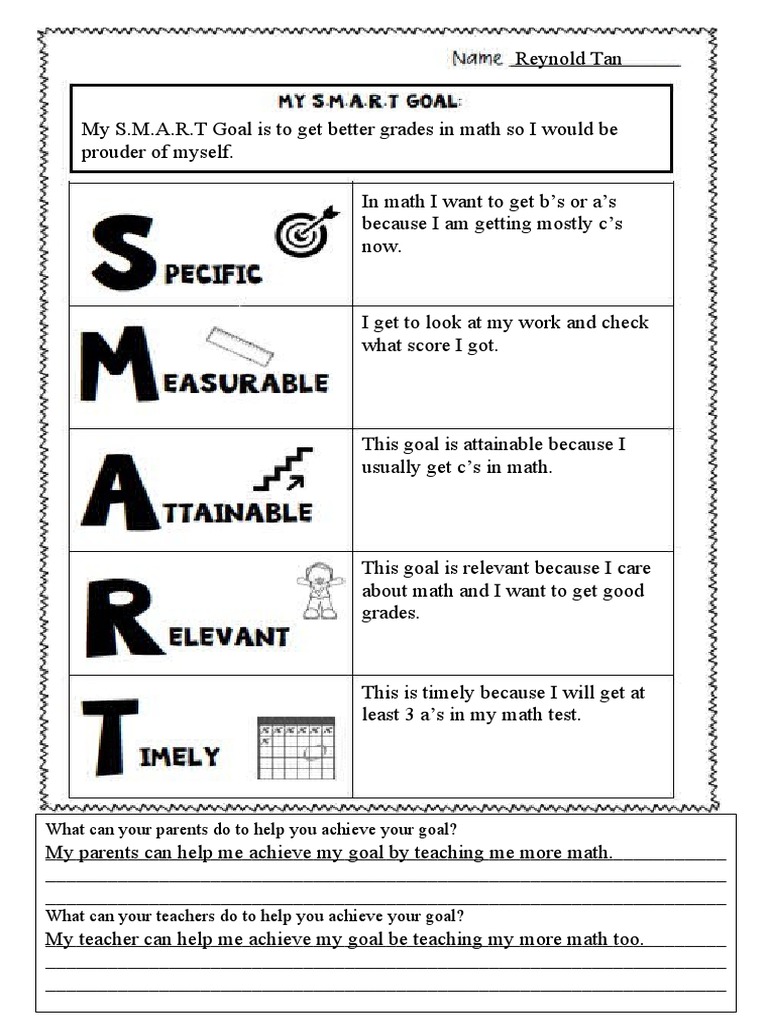 Smart Goals Math | PDF