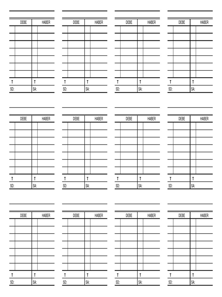 Formato Libro Mayor Tradicional | PDF