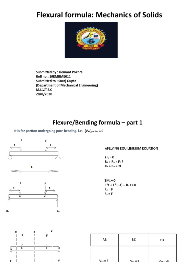 Flexural Formula | PDF
