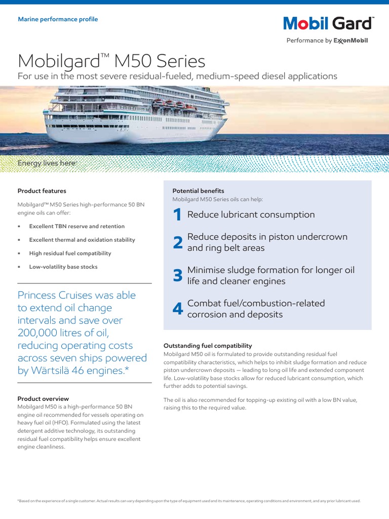 Mobilgard M50 Series | PDF | Motor Oil | Chemical Substances