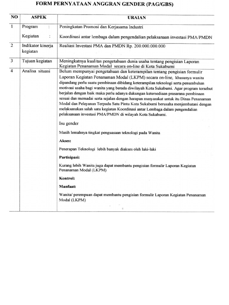 Gap GBS DPMPTSP | PDF