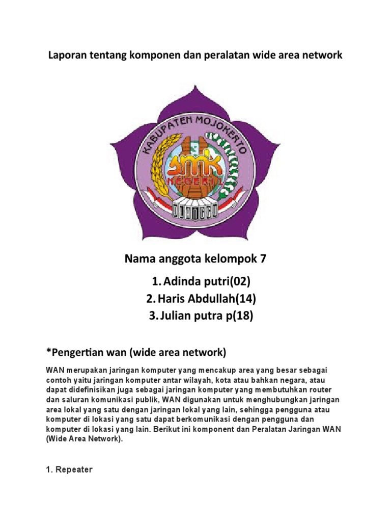 Komponen Utama Jaringan WAN | PDF | Komputer | Teknologi & Rekayasa