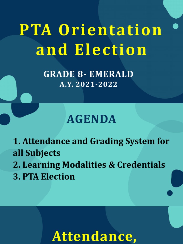 PTA Orientation SY 2021 2022 | PDF
