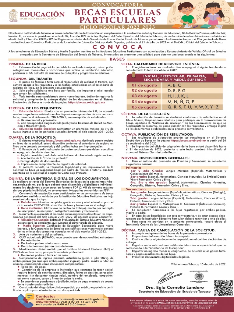 Convocatoria Becas Particulares 2022 | PDF