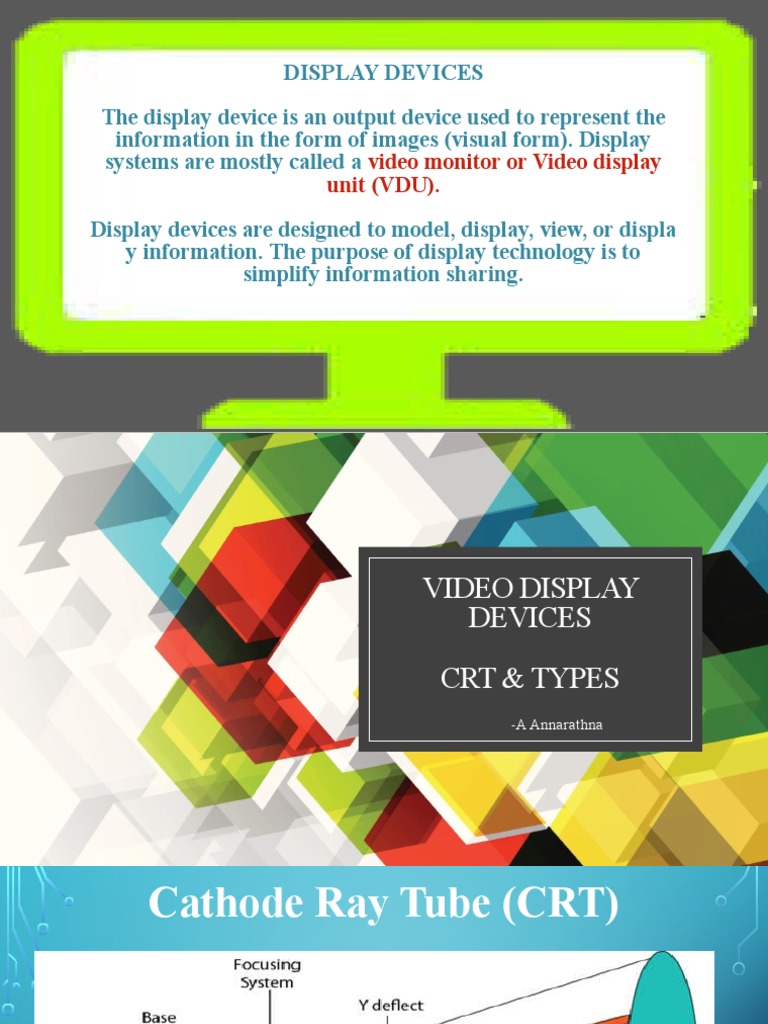 Video Display Devices | PDF | Display Resolution | Vacuum Tube