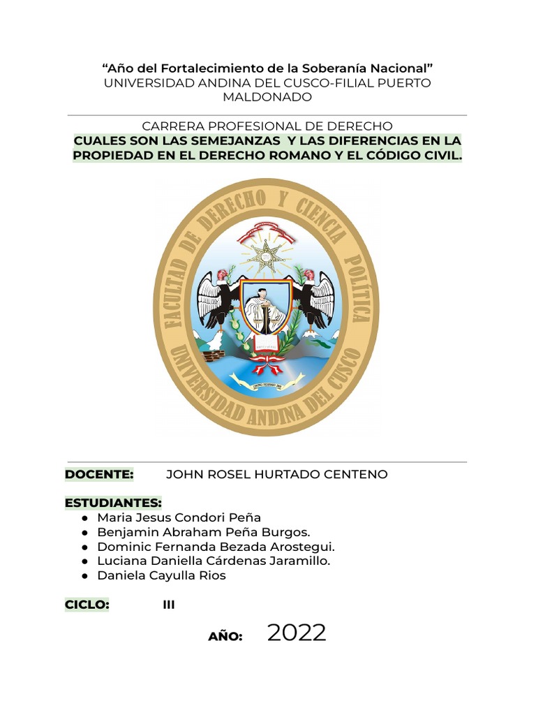 Cuales Son Las Semejanzas y Las Diferencias en La Propiedad en El ...