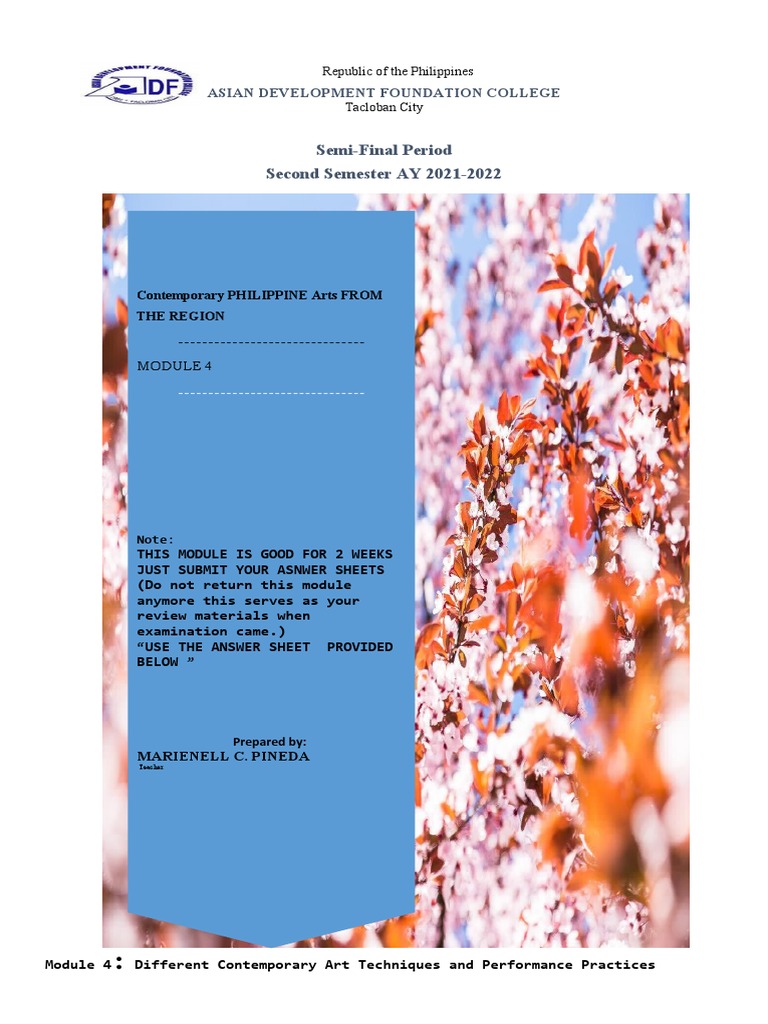 Contemporary Arts Module 4 | PDF | Cebu