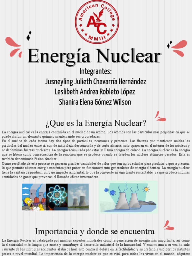 Trab de La Energía Nuclear | PDF | La energía nuclear | Armas nucleares