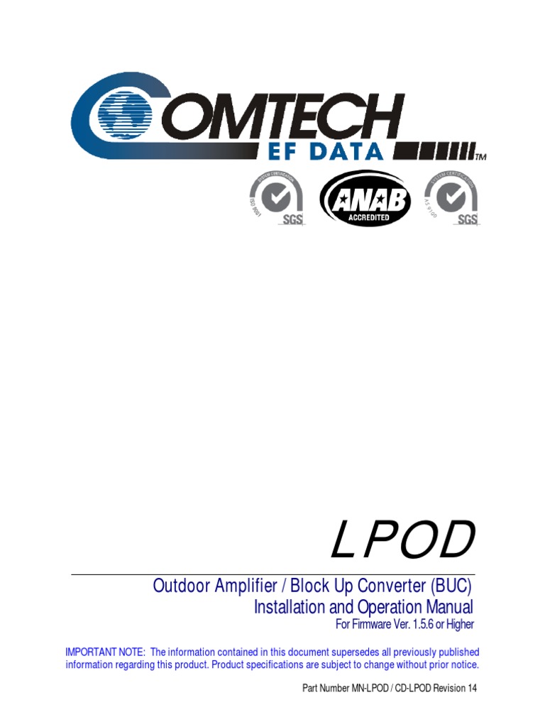 Comtech - LPOD - Install and User Manual | PDF | Command Line Interface | Hypertext Transfer ...