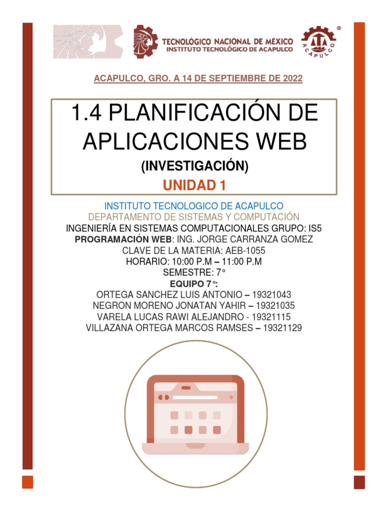 1.4 Planificación de Aplicaciones WEB | PDF | Blog | Red mundial