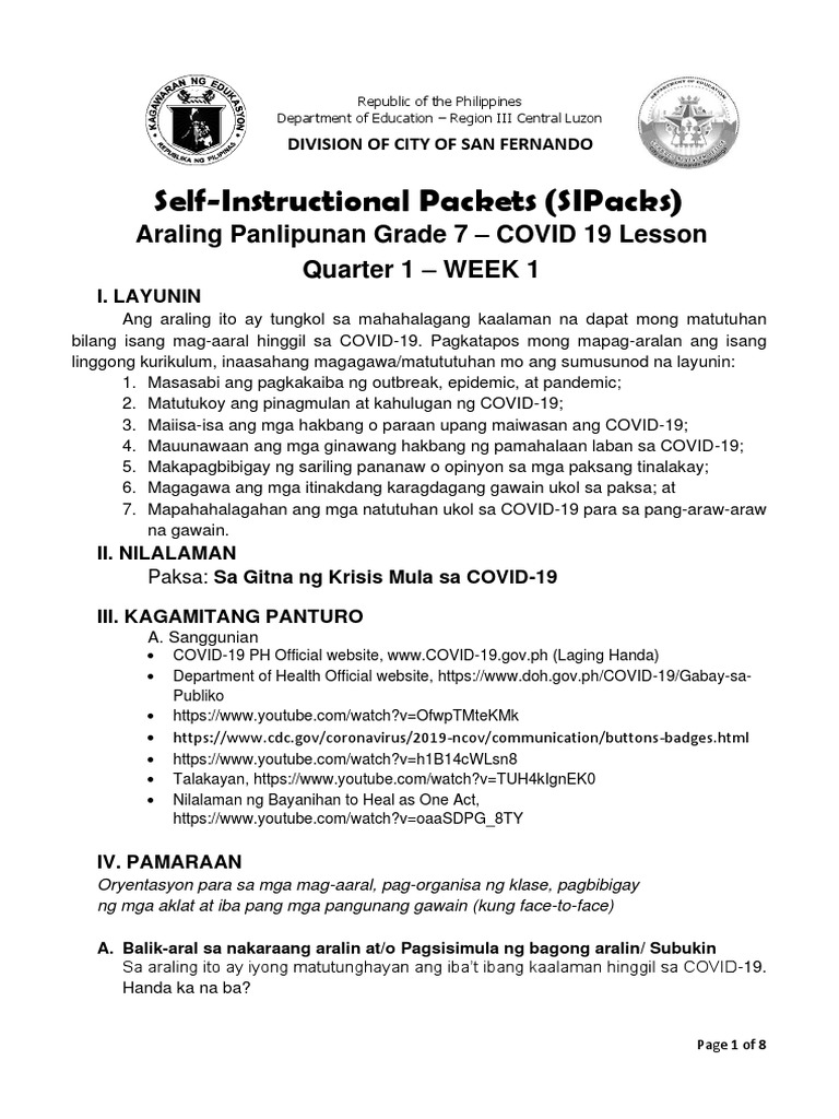 Q1 - AP7 - COVID19 - Week 1 | PDF