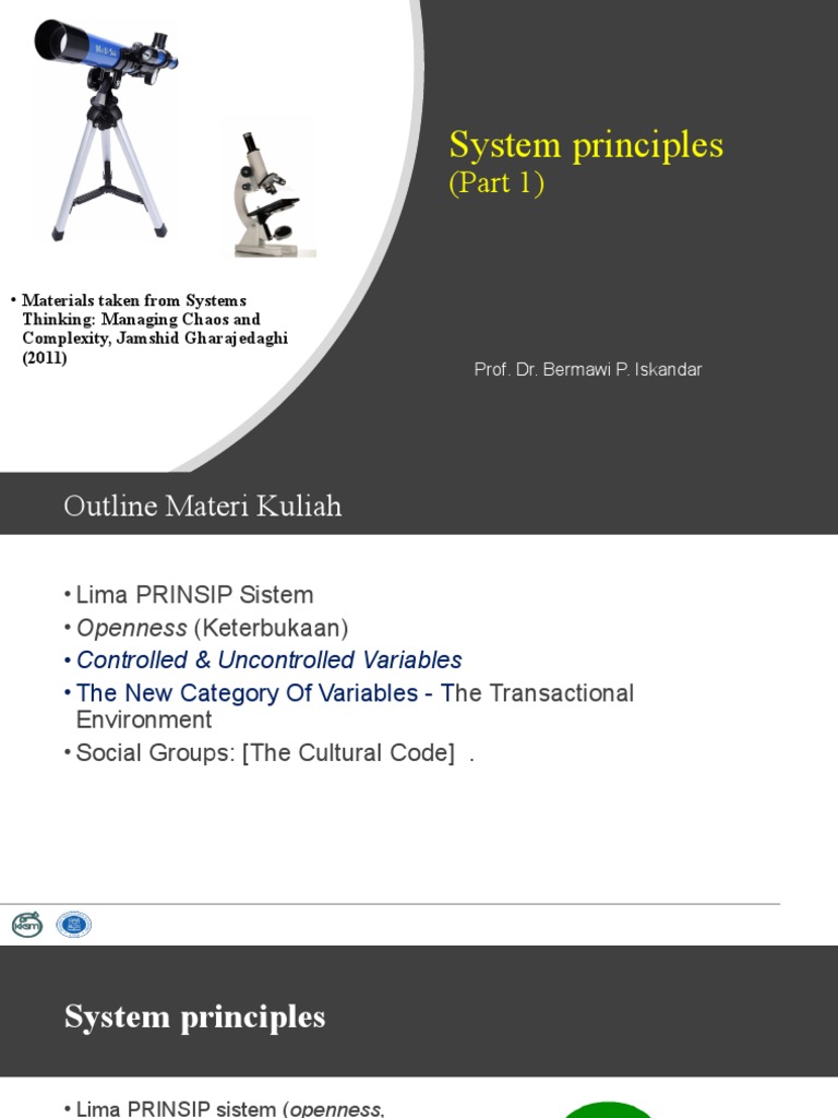 7.1 System Principles - Part 1 2020 Ver Daring | PDF | System | Leadership