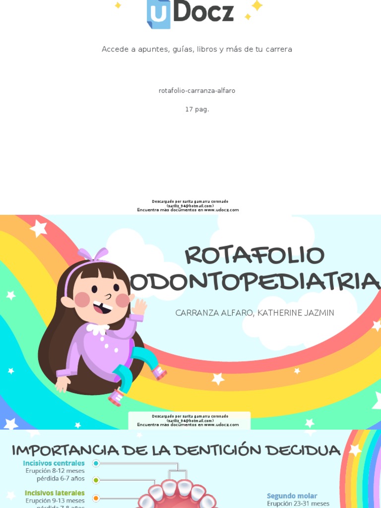 Rotafolio Salud BucaL | PDF | Higiene oral | Diente