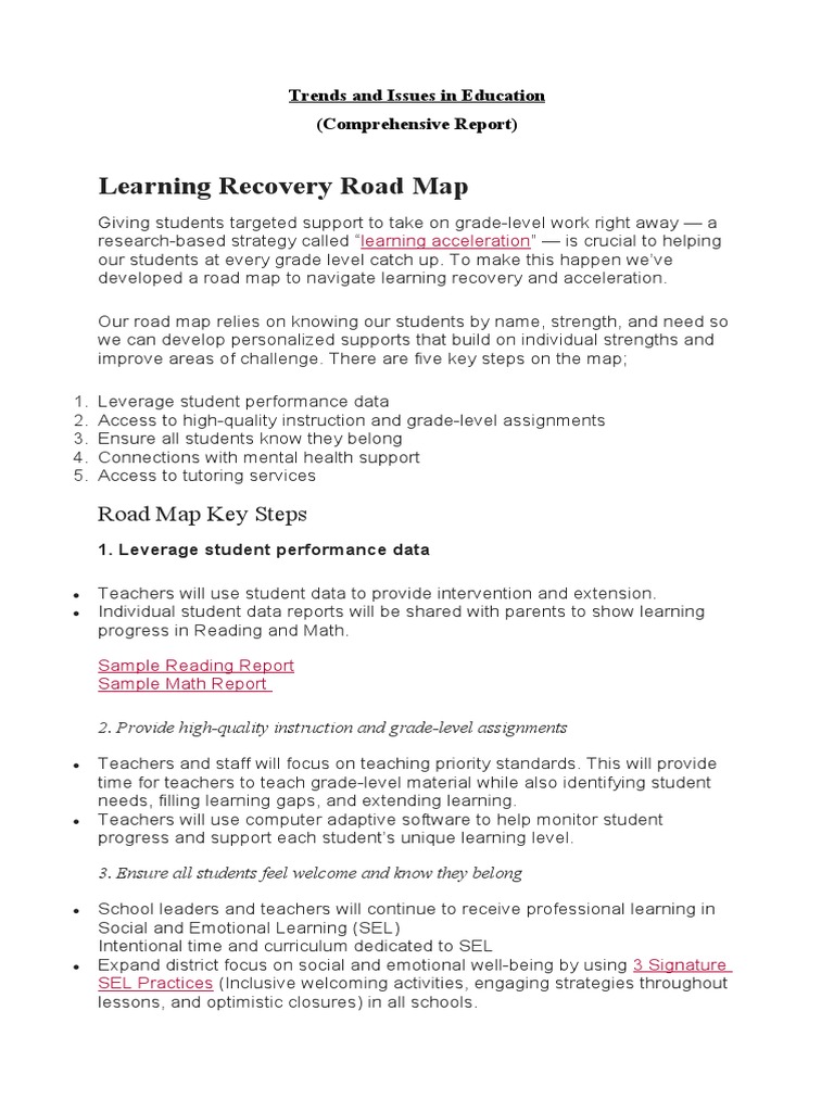 Trends and Issues in Education (Comprehensive Report) | PDF | Teachers ...