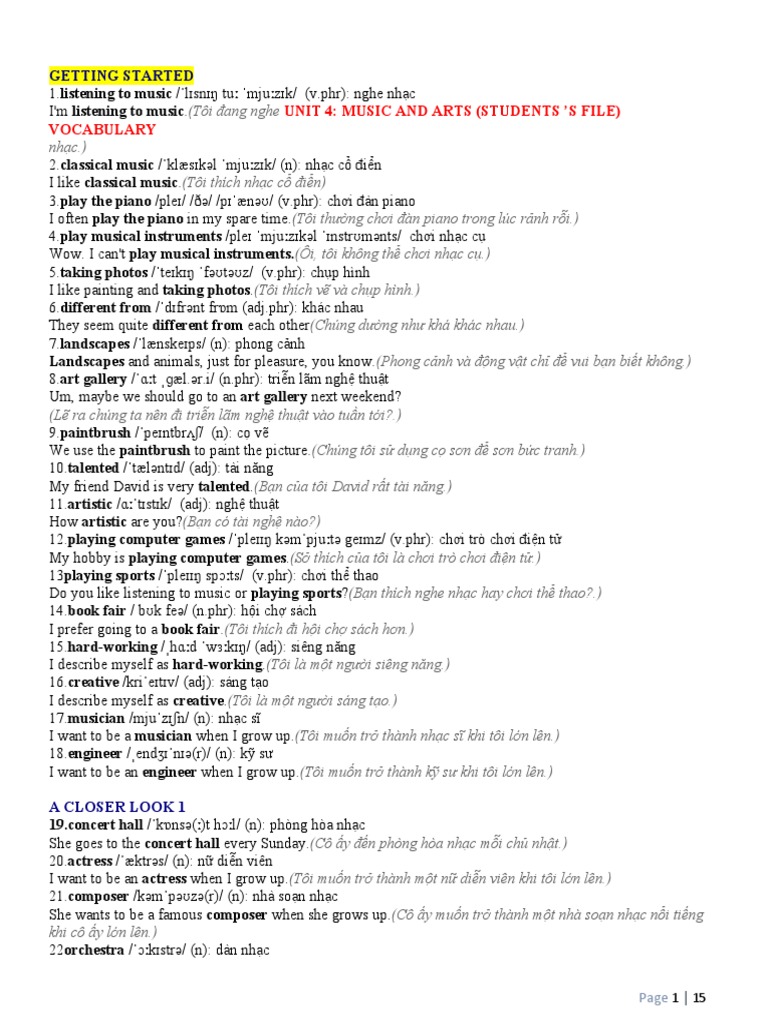 Unit 4 Global Success 7HS | PDF