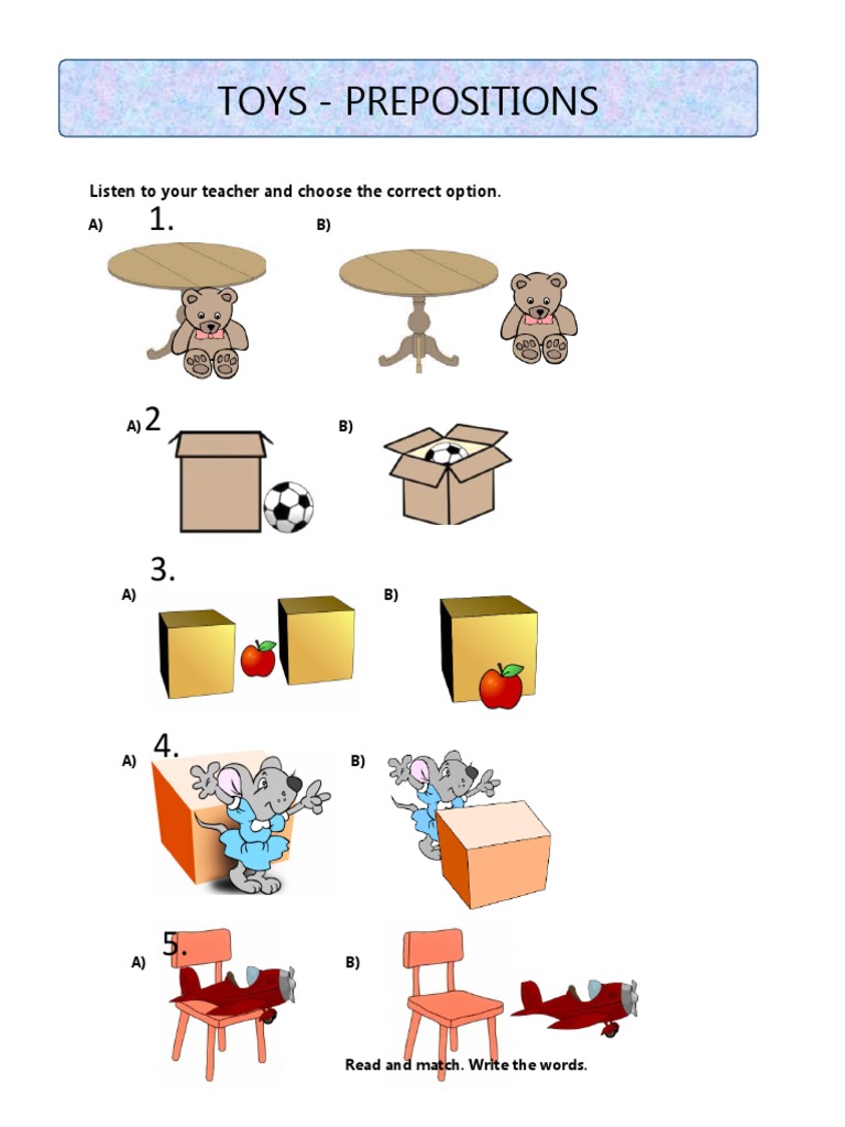 Prepositions of Place Kids Worksheet Templates Layouts - 108769 | PDF ...