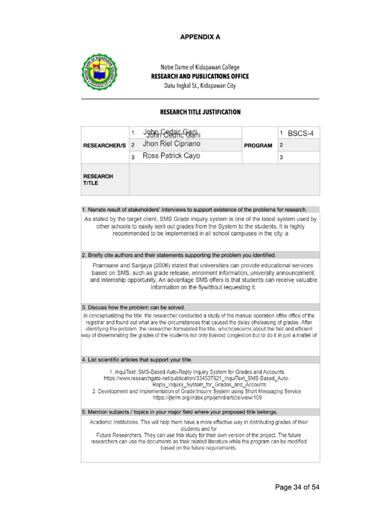 Sms Based Inquiry System Thesis 101 | PDF