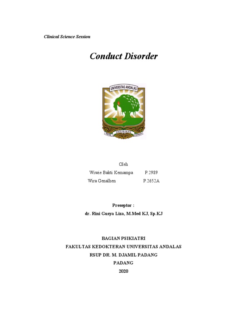 Memahami Conduct Disorder pada Anak | PDF | Kesehatan Holistik | Sains ...