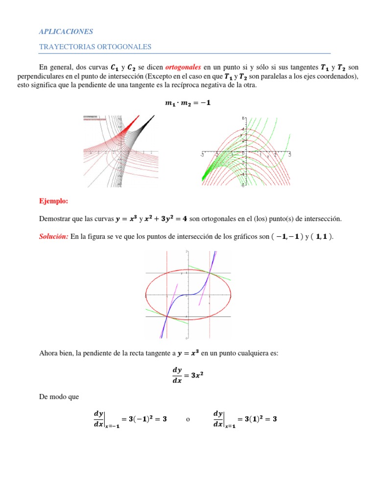 Trayectorias Ortogonales | PDF | Ecuaciones | Curva