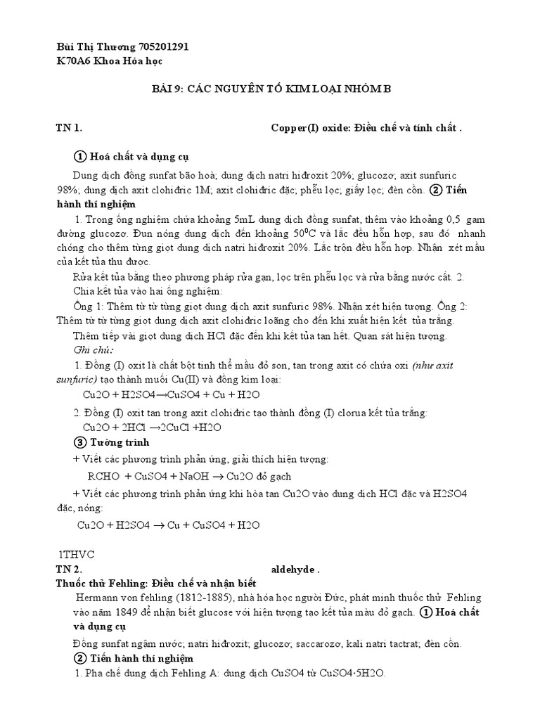 Bai 9. Cac Nguyen To Nhom B | PDF