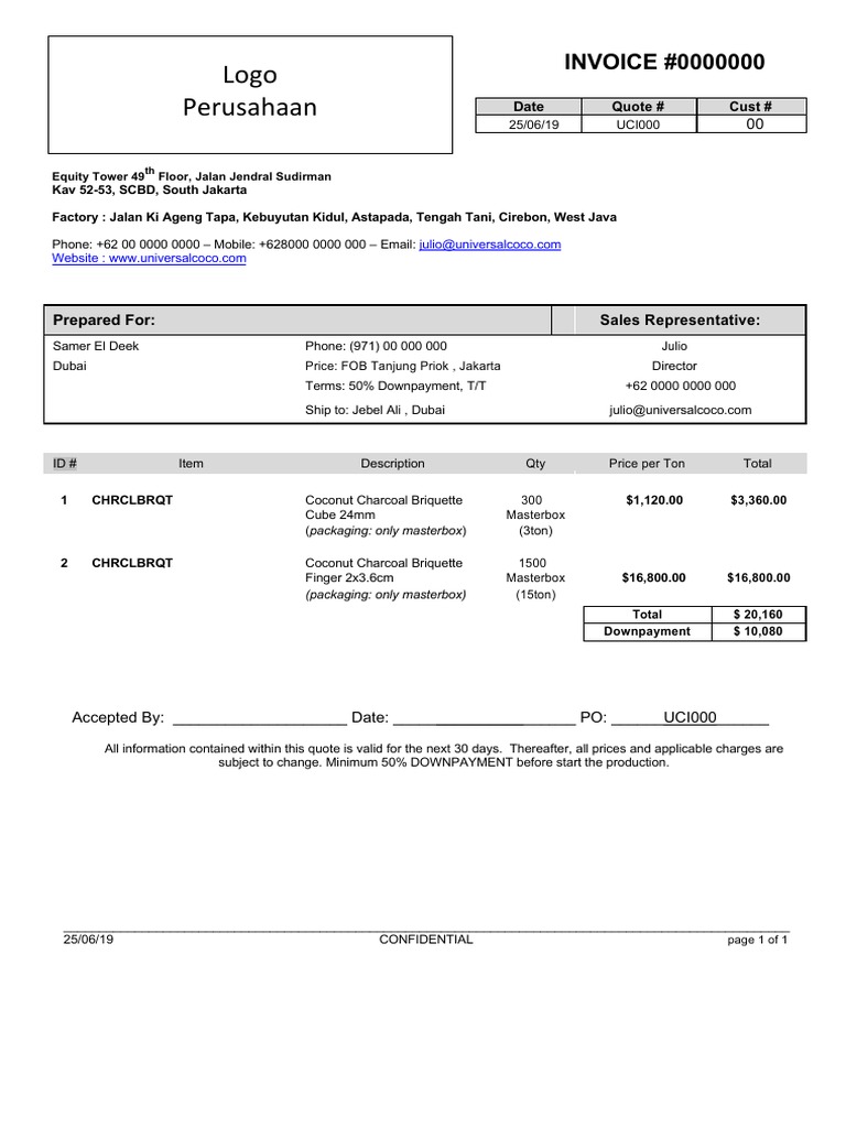 Invoice ekspor | PDF