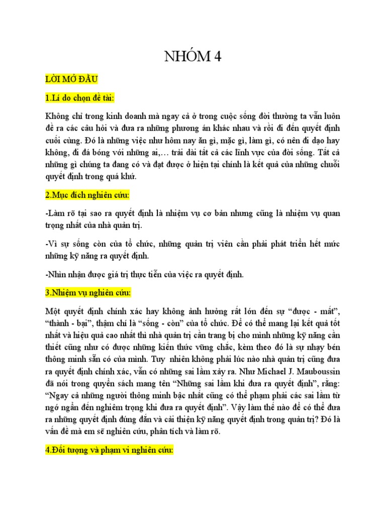 NHÓM 4 QTH Tieuluan | PDF