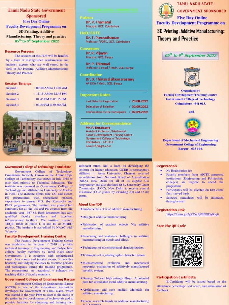 FDP Brochure-3D Printing | PDF | 3 D Printing