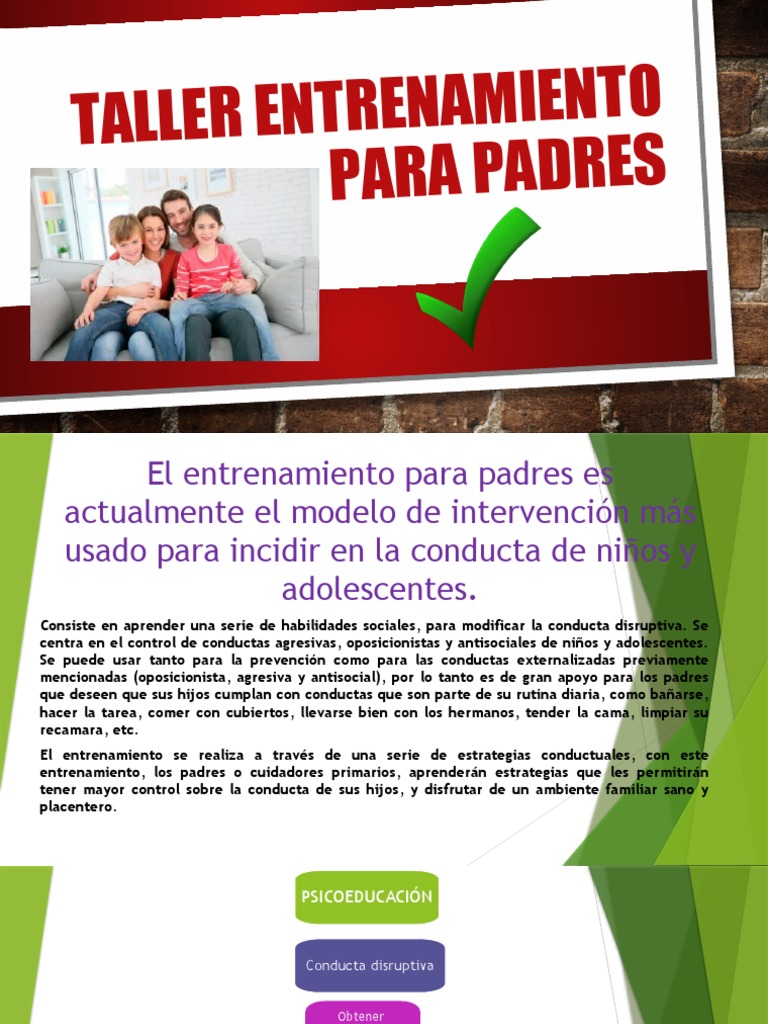 Entrenamiento para Padres | PDF | Comportamiento | Reforzamiento