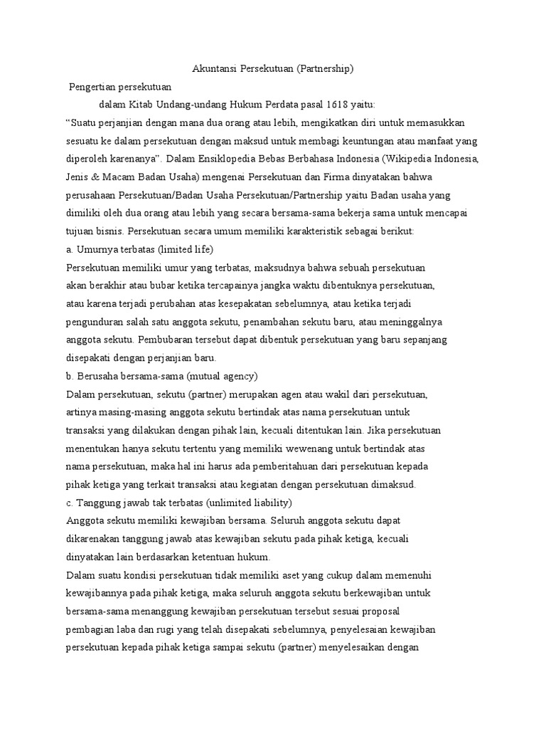 Akuntansi Persekutuan | PDF