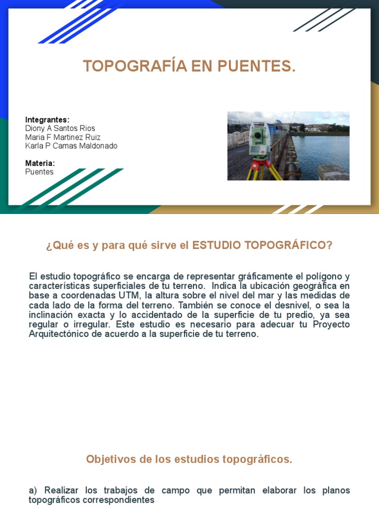 Topografía de Puentes | PDF | Topografía | Entorno natural