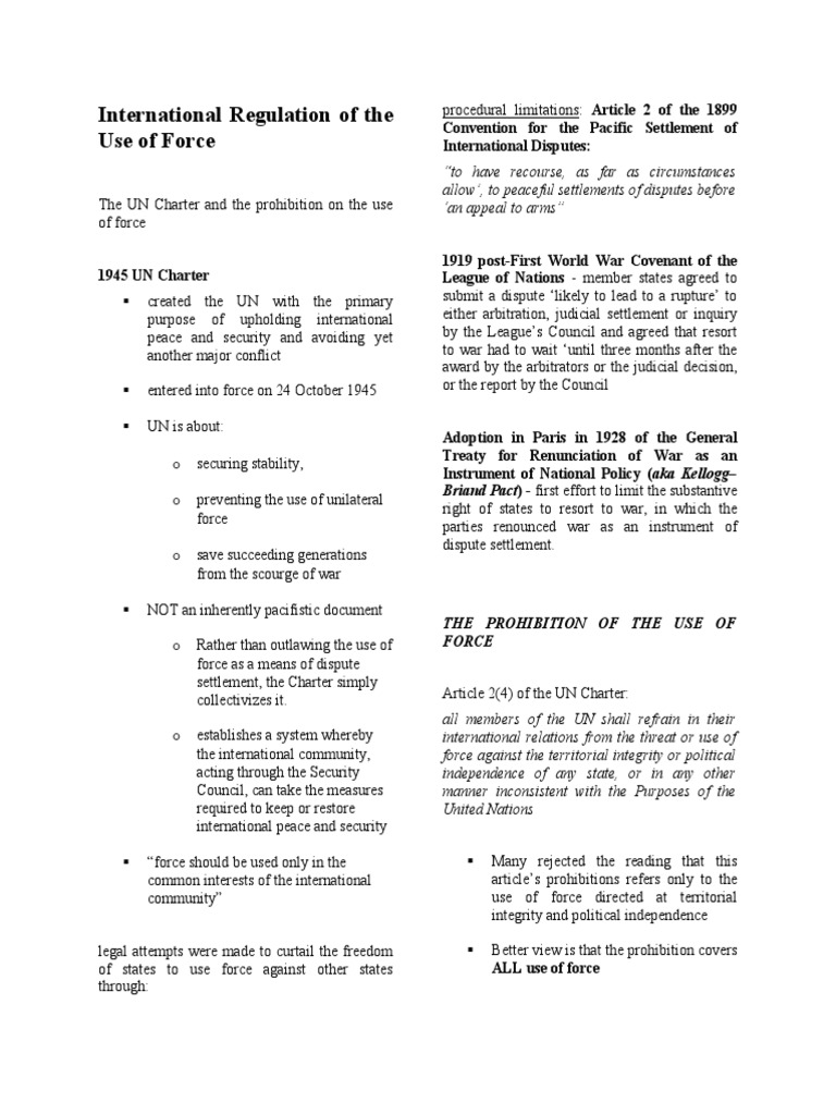 PIL Use of Force (1) (1) | PDF | International Criminal Law ...