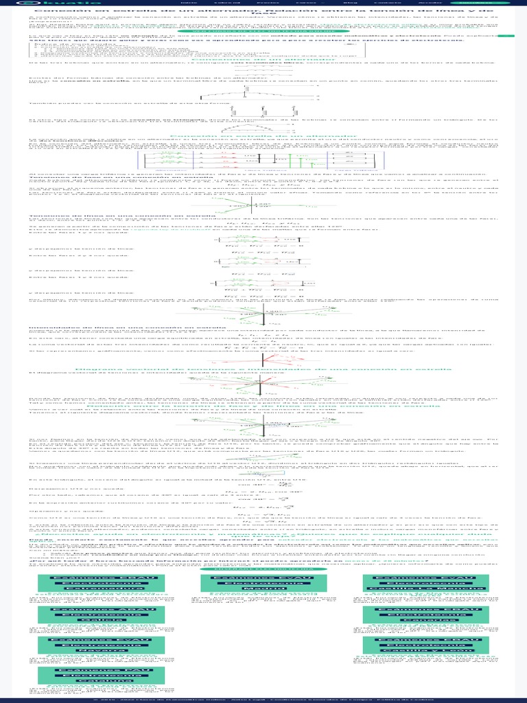 Conexión en Estrella de Un Alternador - Análisis y Diagrama Vectorial ...