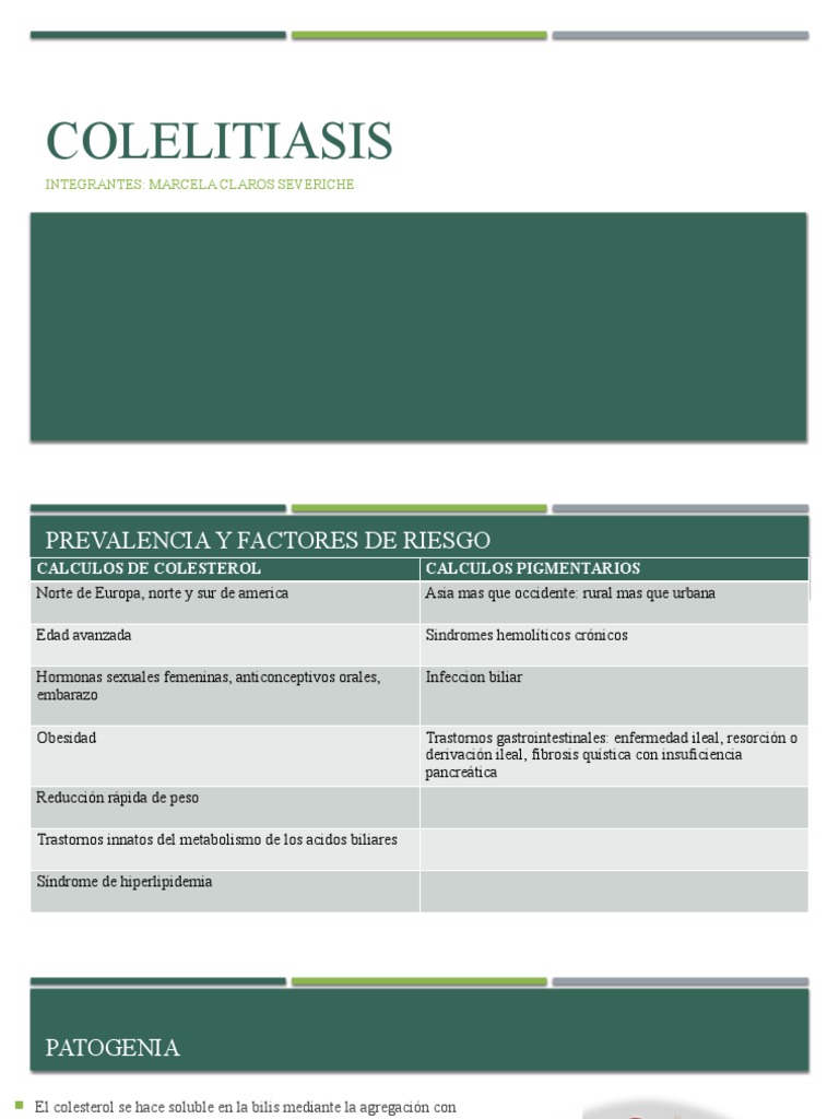 COLELITIASIS | PDF | Bilis | Especialidades Medicas