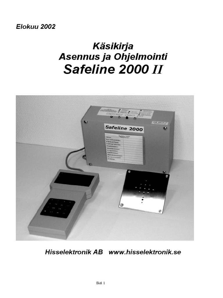 Safeline 2000 Manual | PDF
