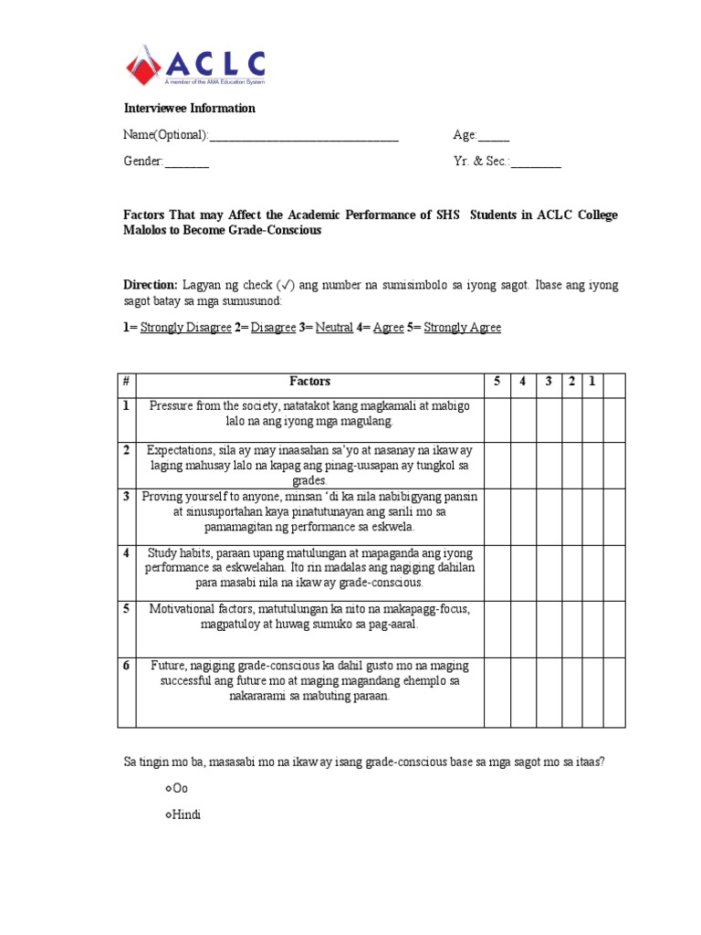 Research Instrument Tagalog | PDF