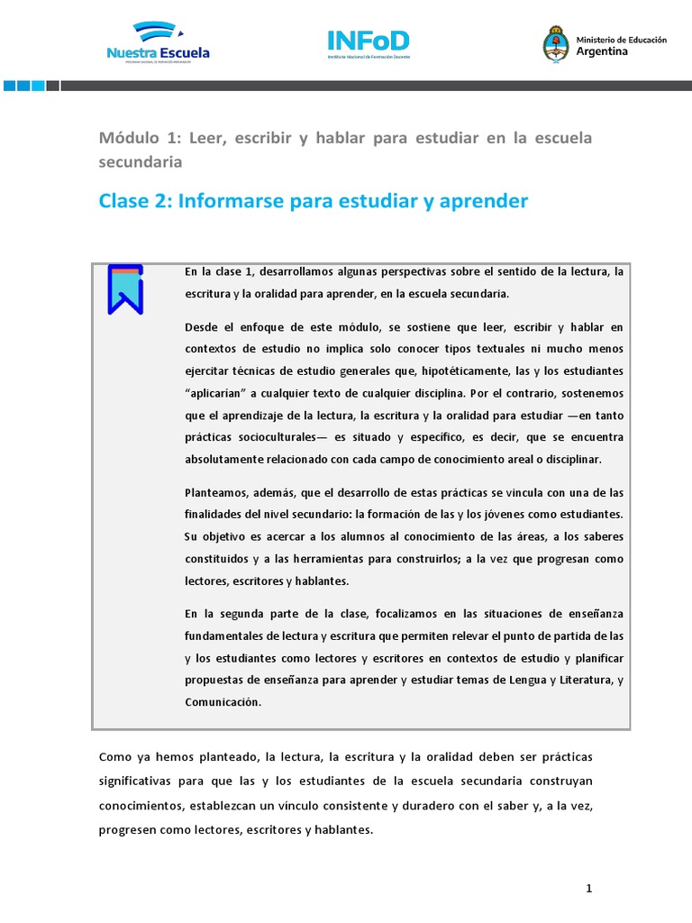Alees Modulo 1 Clase 2 | PDF | Método de enseñanza | Internet