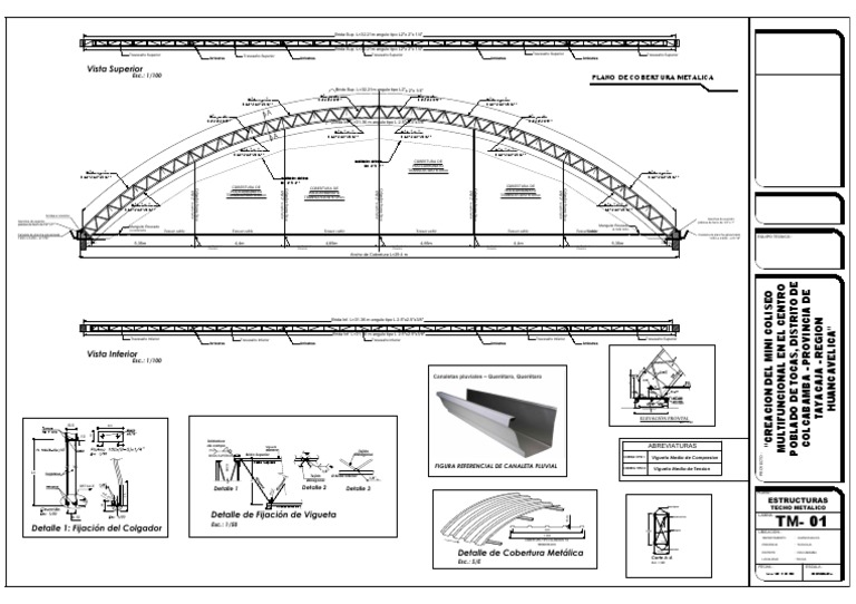 06.03 Estructuras Techo Metalico-A1 | PDF | Ingeniería mecánica