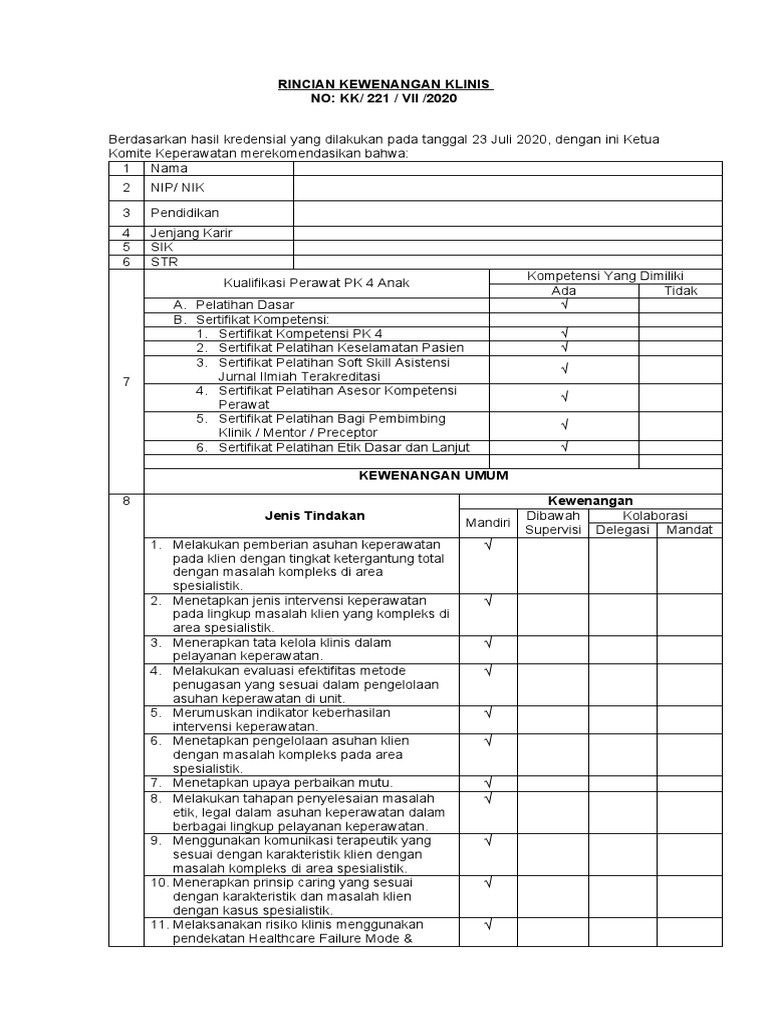 Contoh RKK PK 4 ANAK | PDF