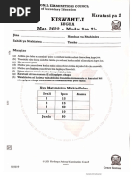 Kiswahili PP3 Pre-Mock 2025 | PDF