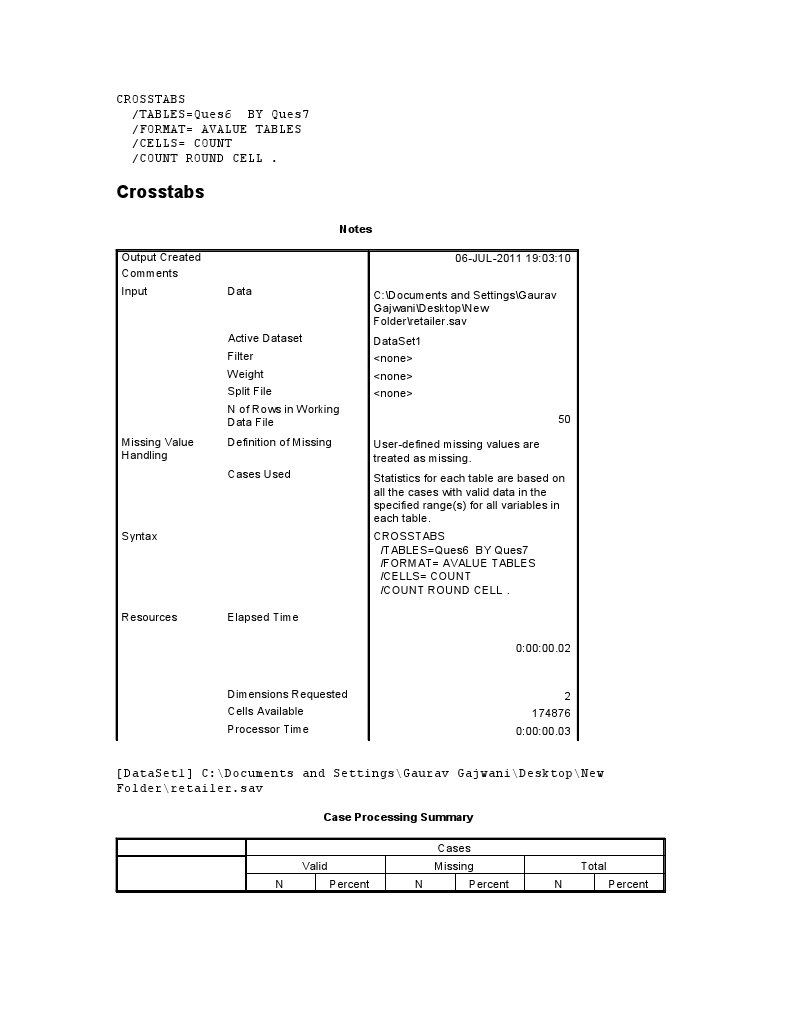 Crosstab Analysis of Accessories and Guidelines | PDF | Computers ...