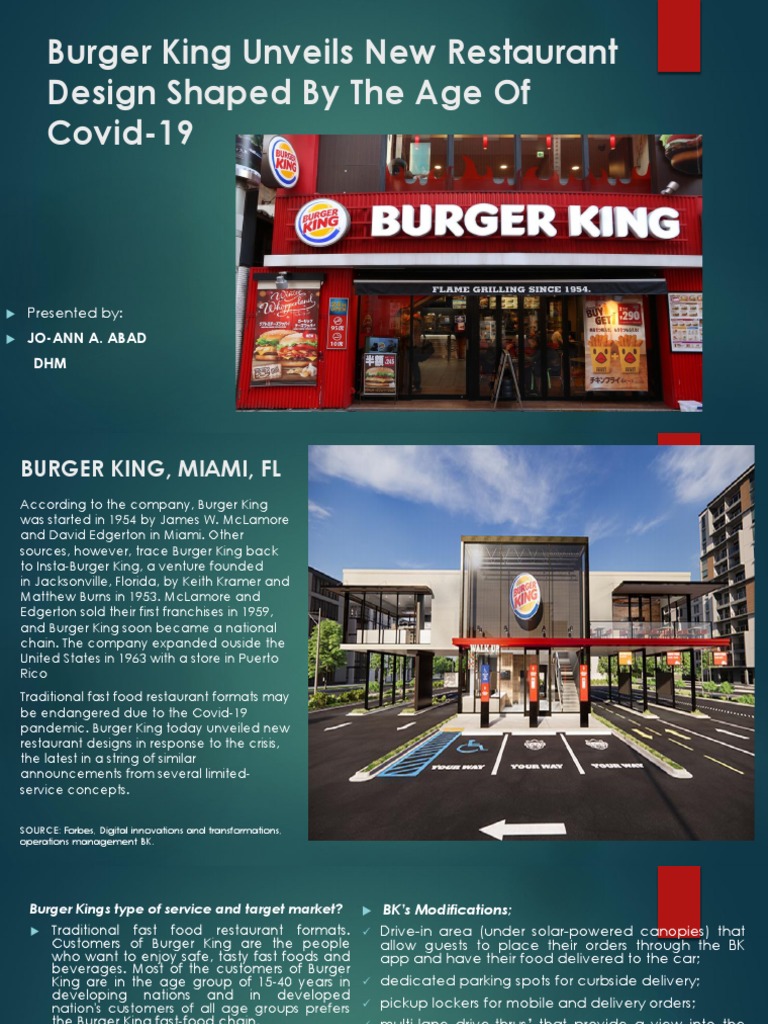 Burger King's New Covid-19 Restaurant Design | PDF | Fast Food ...