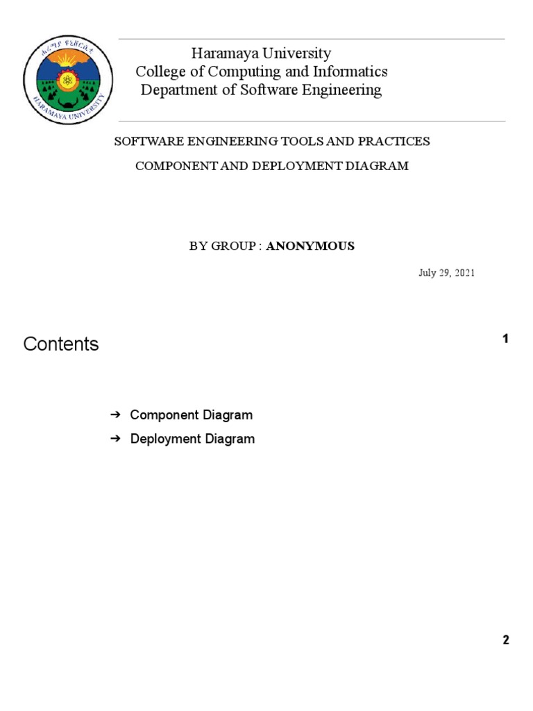 Presentation For Component & Deployment | PDF | Component Based Software Engineering | System