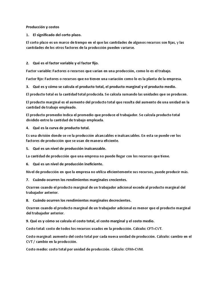 Tarea 3 MicroEcono | PDF | Costo marginal | Producción y fabricación