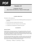 Kinetics of Crystal Violet Reaction | PDF | Molar Concentration ...