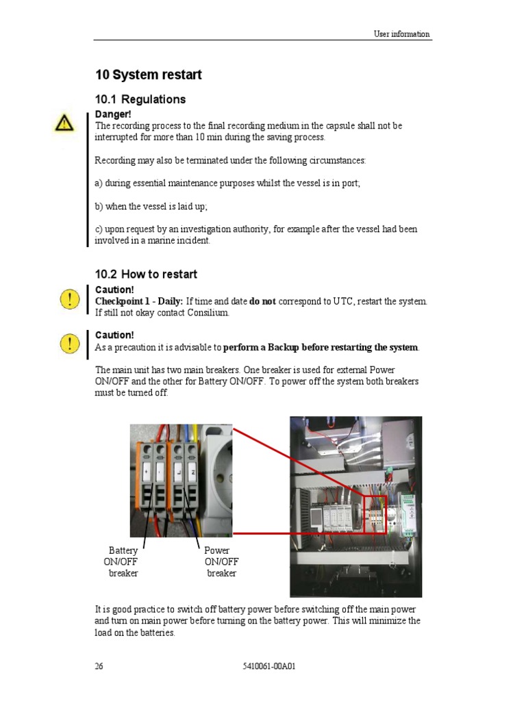 VDR Power Management and Restart Guide | PDF | Switch | Electricity