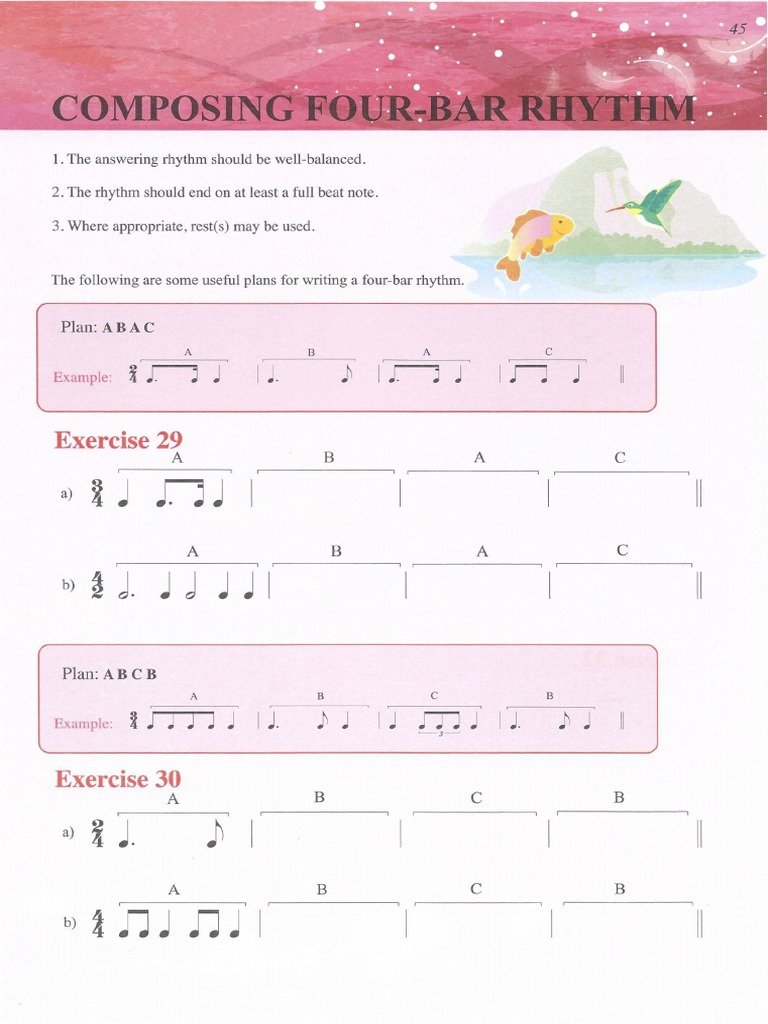 Composing 4-Bar Rhythm (Understanding Music Theory) | PDF