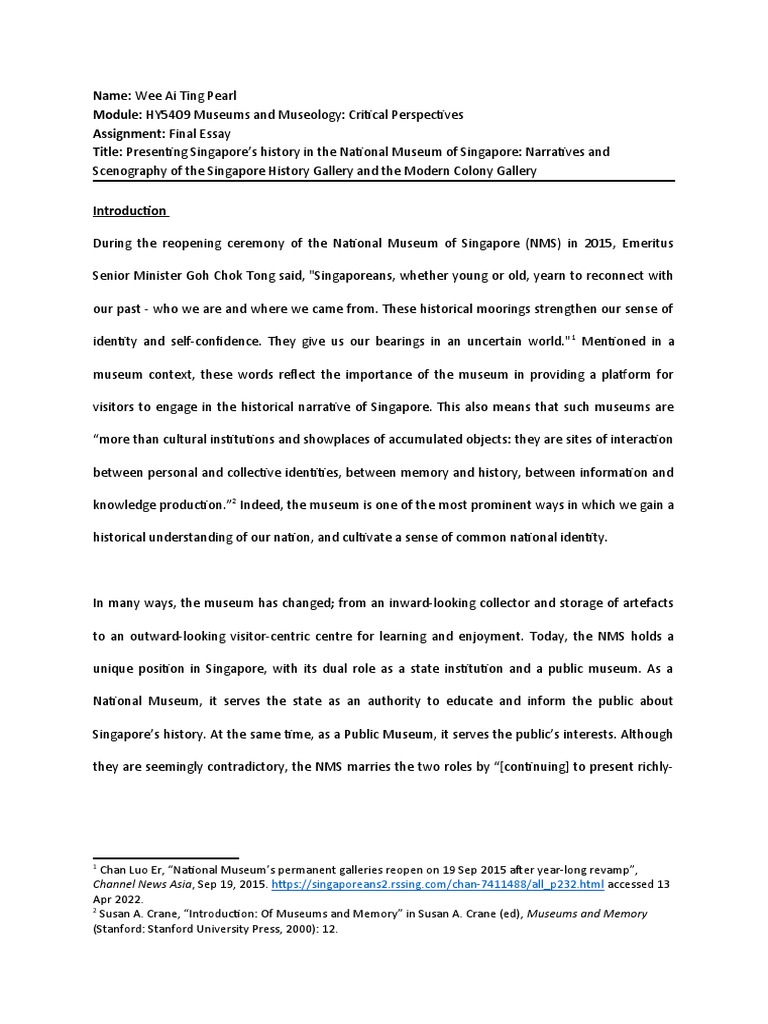 Presenting Singapore's History in The National Museum of Singapore ...