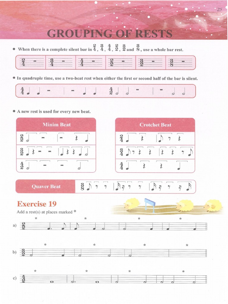 Grouping of Rests (Understanding Music Theory Grade 2) | PDF